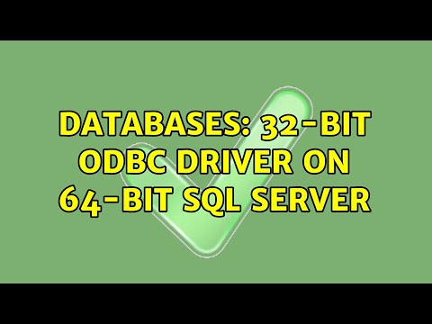 Databases: 32-bit ODBC driver on 64-bit SQL Server (2 Solutions!!)