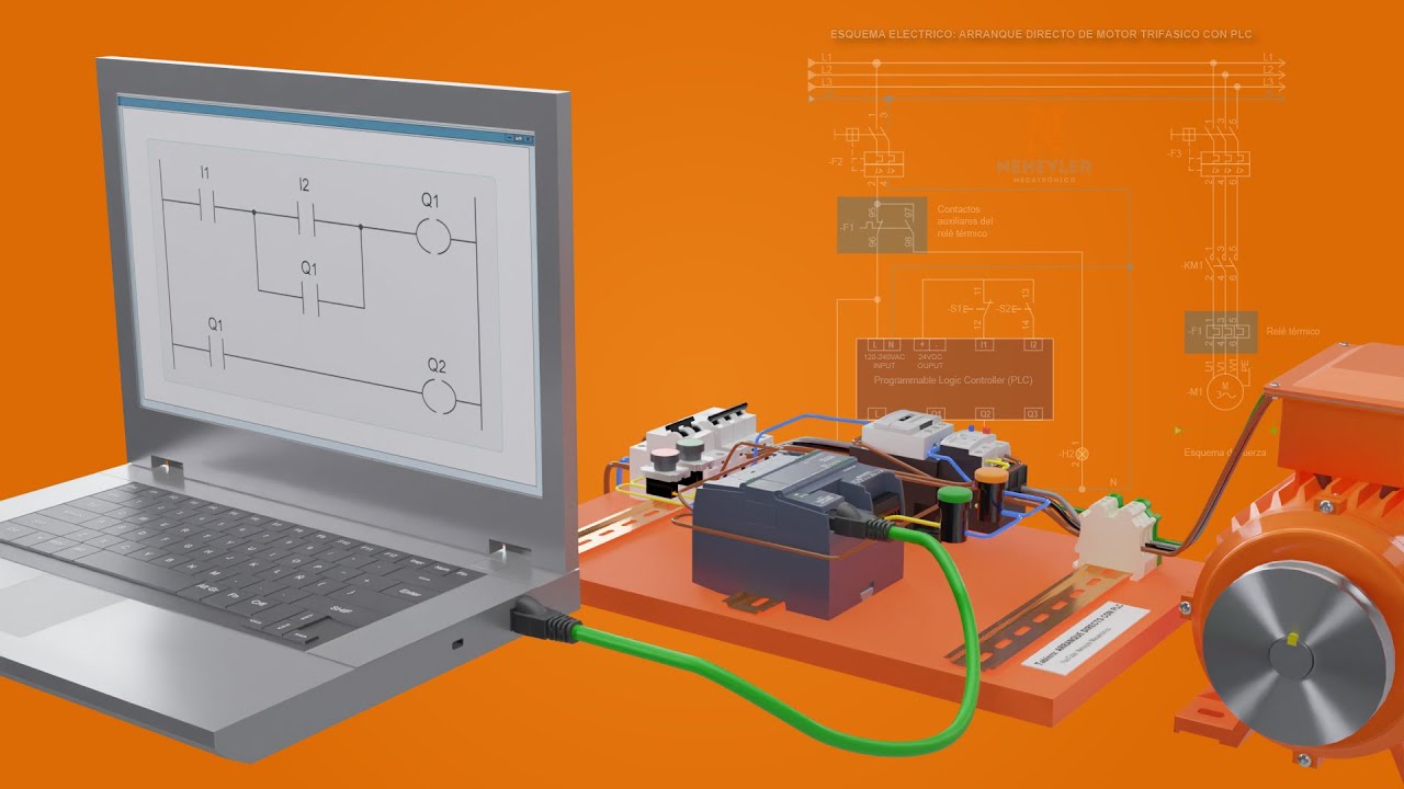 Direct Motor Starter with PLC | PROGRAMMABLE LOGIC CONTROLLER | LADDER