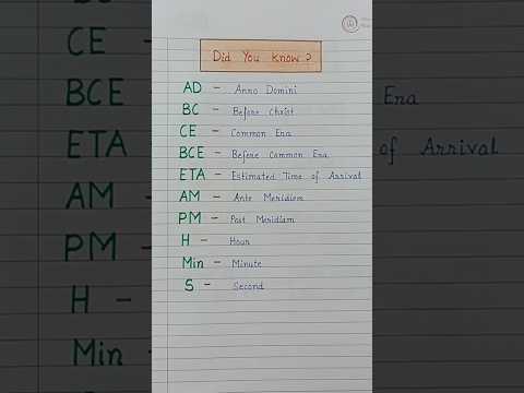 Full Form AD/BC/CE/BCE/ETA/AM/PM/H/Min/S #shorts #shorts feed #viral