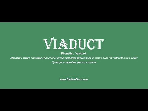 viaduct: Pronounce viaduct with Meaning, Phonetic, Synonyms and Sentence Examples