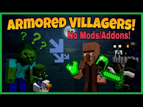 Armored Villagers!? | Secret/New Features Review | Minecraft PE(Pocket Edition)
