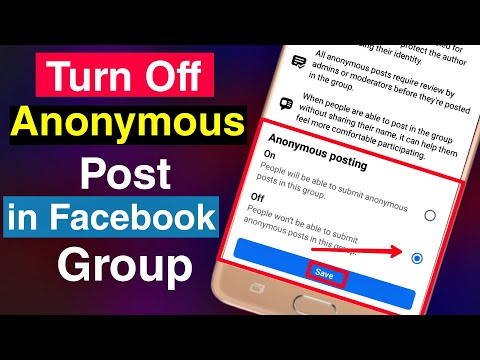 How to turn off Anonymous Post option in facebook Group - Disable Anonymous Post