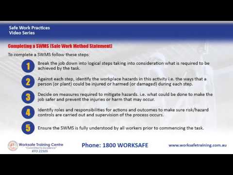 Completing a SWMS (Safe Work Method Statement)