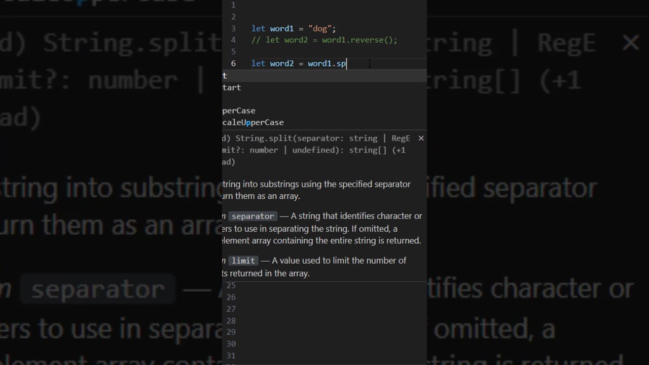 How to reverse a string | One Minute Javascript | 1 Min JS | Quick JS | #shorts