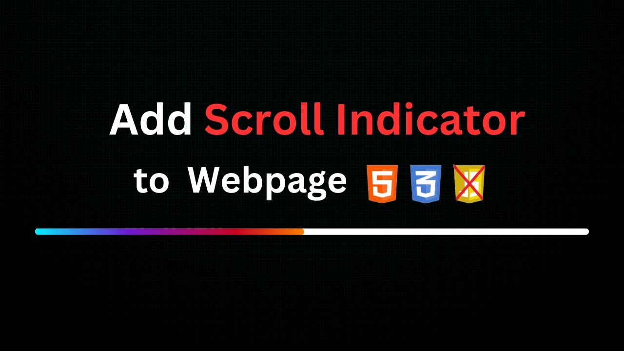 Scroll Indicator - Track Scroll Progress Using only HTML & CSS || Sticky Bar ||  No Javascript