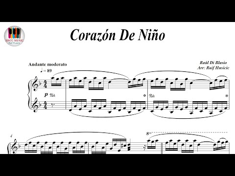Corazón De Niño - Raúl Di Blasio, Richard Clayderman, Piano Sheet Music, Piano Tutorial