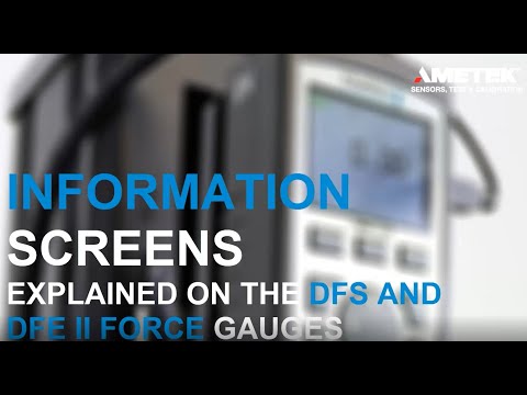 Chatillon DFE and DFS II Force Gauges - Information on Firmware and Capacity Explained