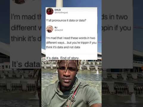 Do you pronounce it data or data