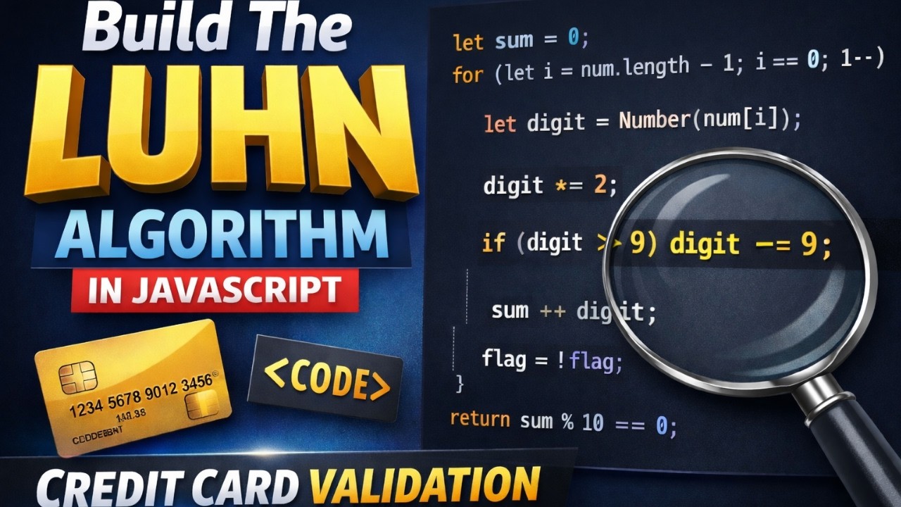 Build the Luhn Algorithm in JavaScript | Step by Step Credit Card Validation