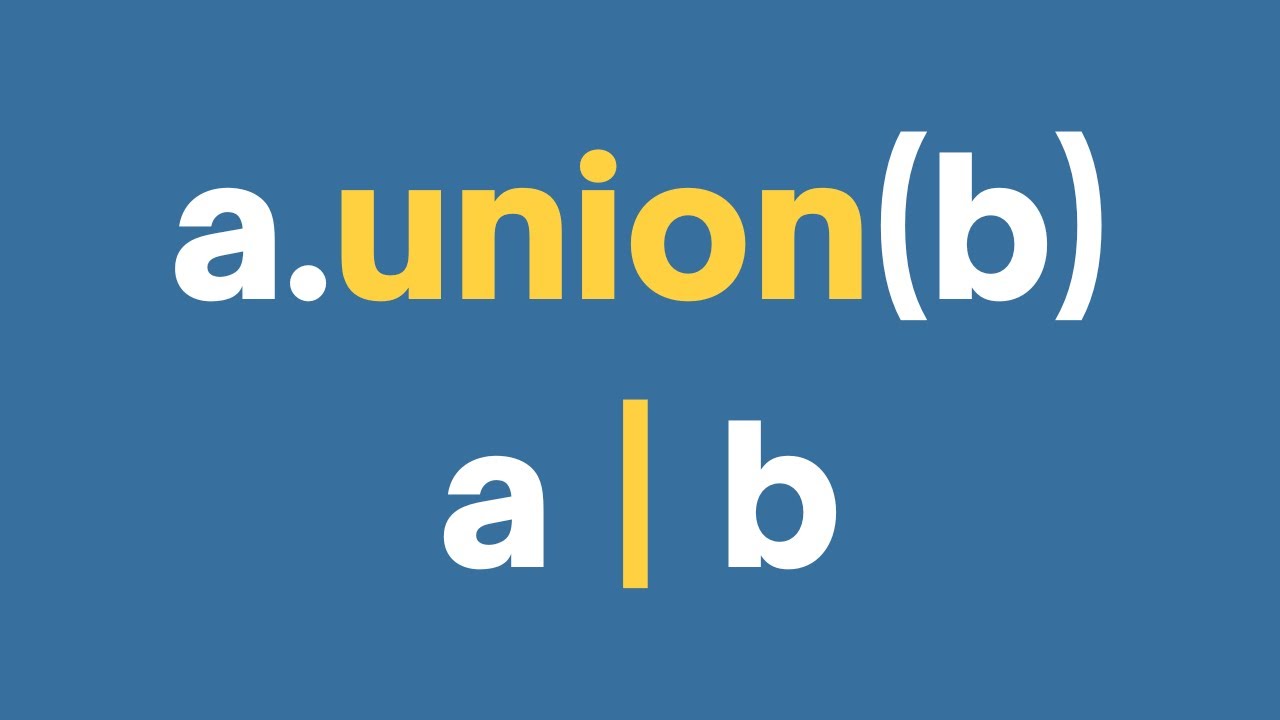 Set Union Method and Operator | Python Tutorial