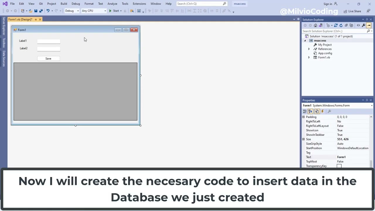 How to save data in Ms-Access database using Visual Basic.NET 2019