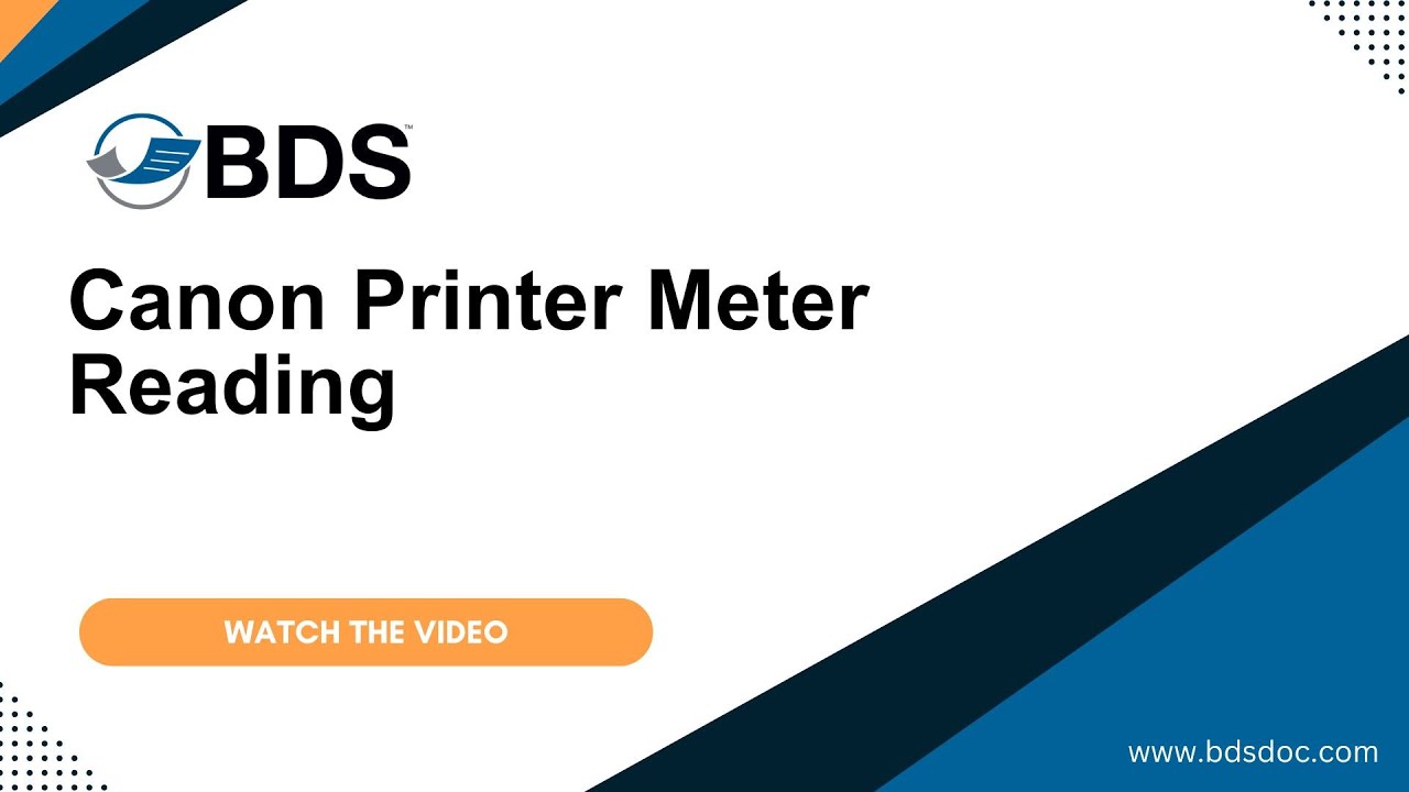 Printer Meter Reading on a Canon MFP