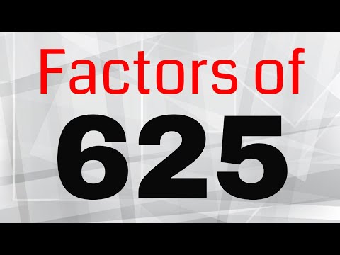 Factors of 625-Includes Prime factorization-Factor