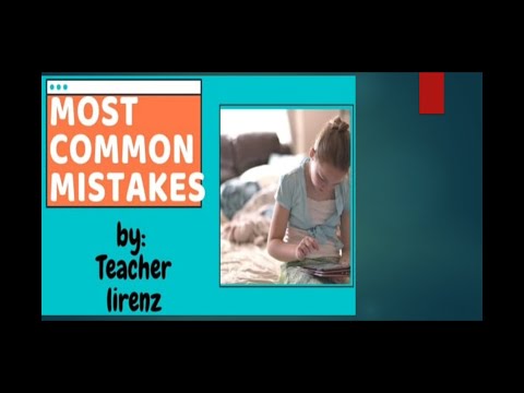 Most Common Mistakes in English sentences part 1