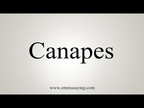 How To Say Canapes