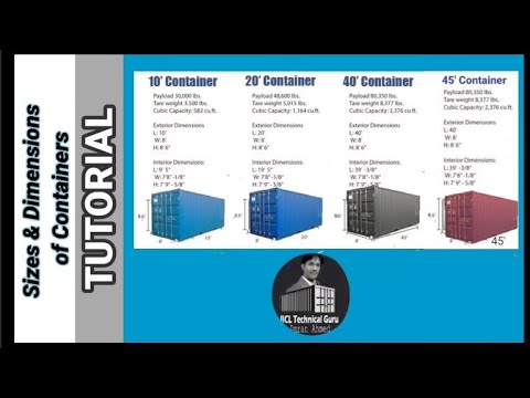 Sizes and Dimensions of Shipping Container || Dry-Van Commonly used Containers.
