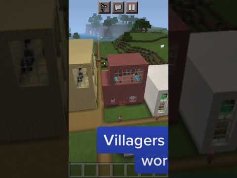 Minecraft villagers going to their workstations #minecraft