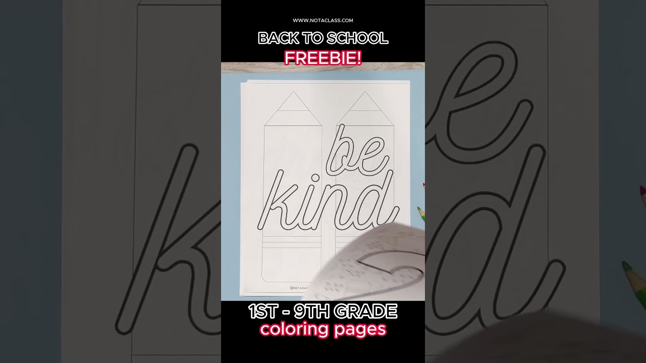 Back to School Free Coloring Pages for 1st, 2nd, 3rd, 4th, 5th, 6th, 7th, 8th, and 9th Grade