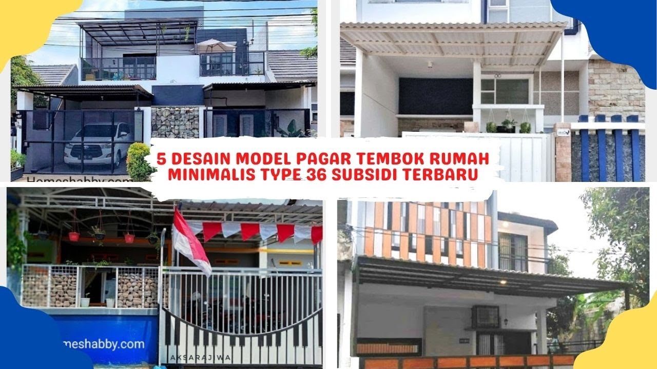 5 Desain Model Pagar Tembok Rumah Minimalis Type 36 Subsidi Terbaru