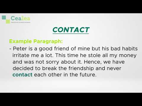 Learn How to Use Contact - Contact meaning, synonyms, antonyms, and example sentences.