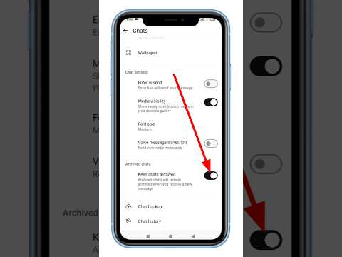 How to off WhatsApp chats archived | Disable WhatsApp Chats Archived #shorts #whatsapptricks
