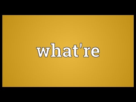 What're Meaning