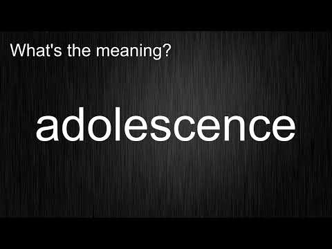 What's the meaning of "adolescence", How to pronounce? #meaning #pronunciation #Dictionary