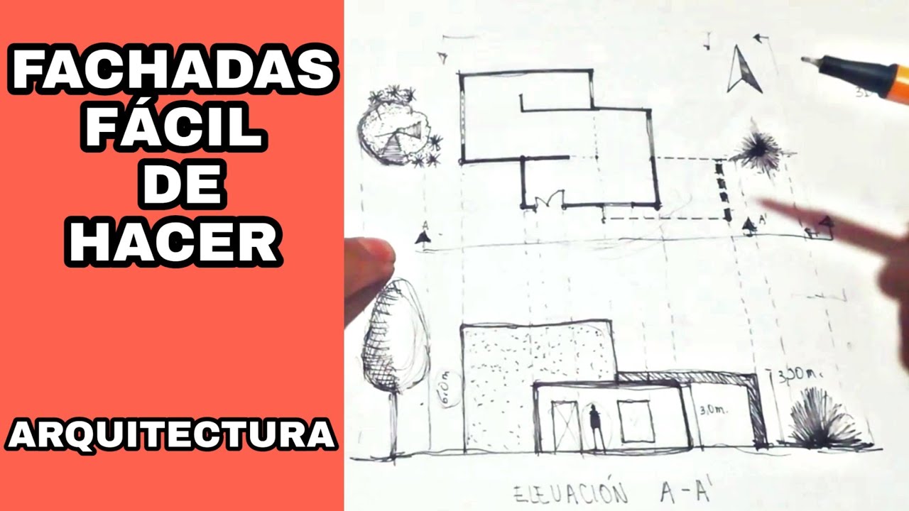 Como hacer FACHADAS, elevaciones de arquitectura FÁCIL