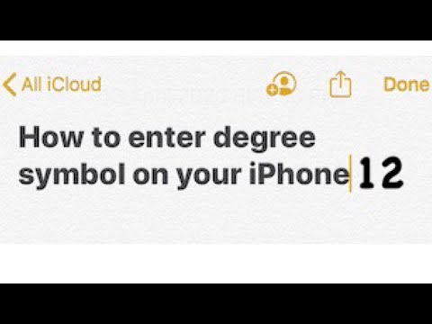How To Type Degree Symbol On iPhone 12