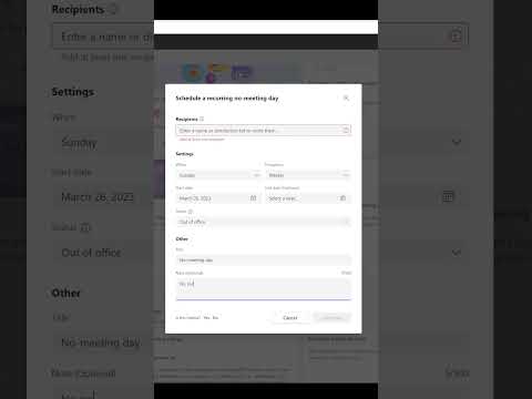 How to schedule no meeting days in Viva Insights #shorts