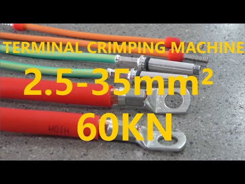 BZW-6T-C Super Mute Terminal Crimping Machine 2.5-35mm² Cable 60KN Crimping Force