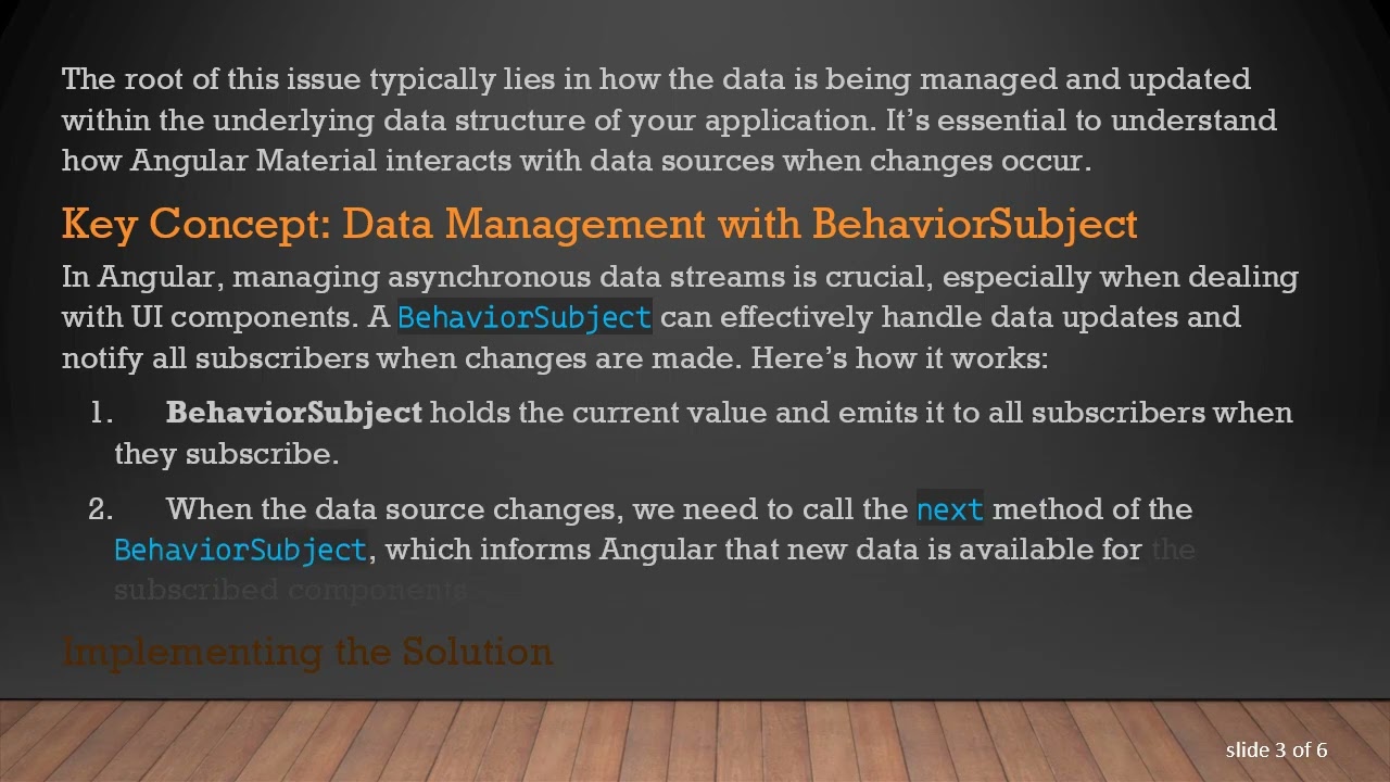 Fixing Angular Material Table: Why Data Source Updates Don’t Reflect