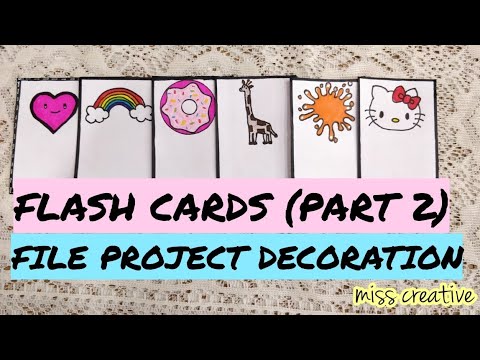 HOW TO MAKE FLASH CARDS FOR SCHOOL/COLLEGE ACTIVITIES/simple file project/MISS CREATIVE