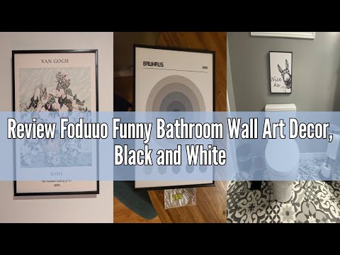 Review Foduuo Funny Bathroom Wall Art Decor, Black and White humorous Donkey Picture, Humor Animals