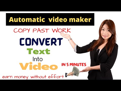Earn Money By Auto Convert Article Into Video - text to video converter