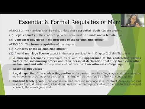 Family Code - Marriage