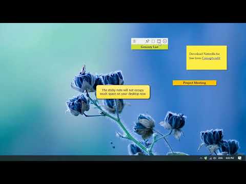 Windows: Collapse sticky notes (Roll up) to take less desktop space in Windows using Notezilla