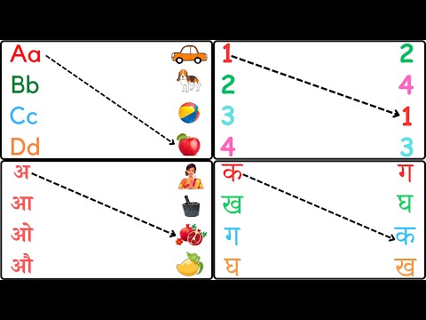 lkg class english Worksheets | match the letters with pictures | Alphabets abc song | toppo kids