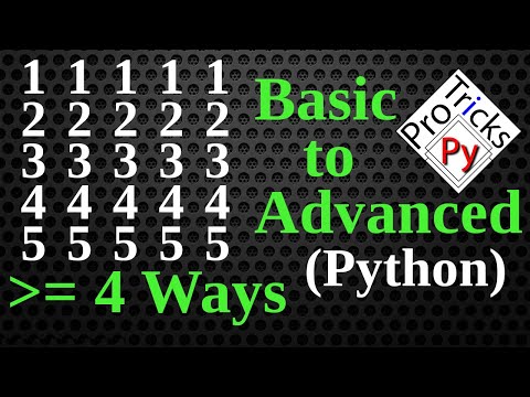 Python Pattern Program - Printing Numbers in Python | Number Pattern | Python Number Pattern 1