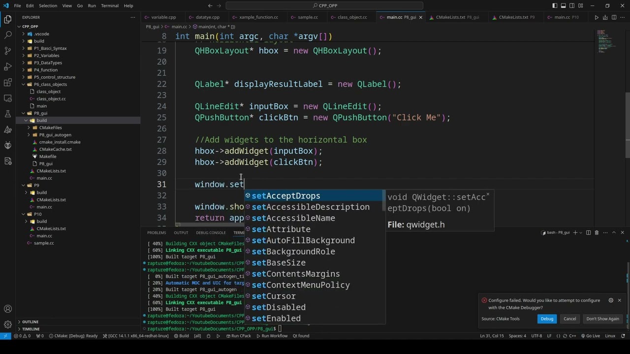 Q2: Gui Programming using Qt and C++