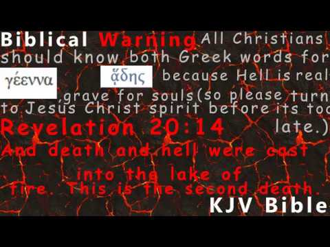 Biblical Warning All Christians Greek words Hell because Hell is real, grave for souls, psalms song,