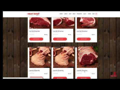 Meat Shop eCommerce Website Template TMT | Free Template  Dederick He