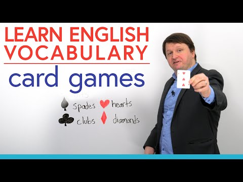 Learn English vocabulary for card games