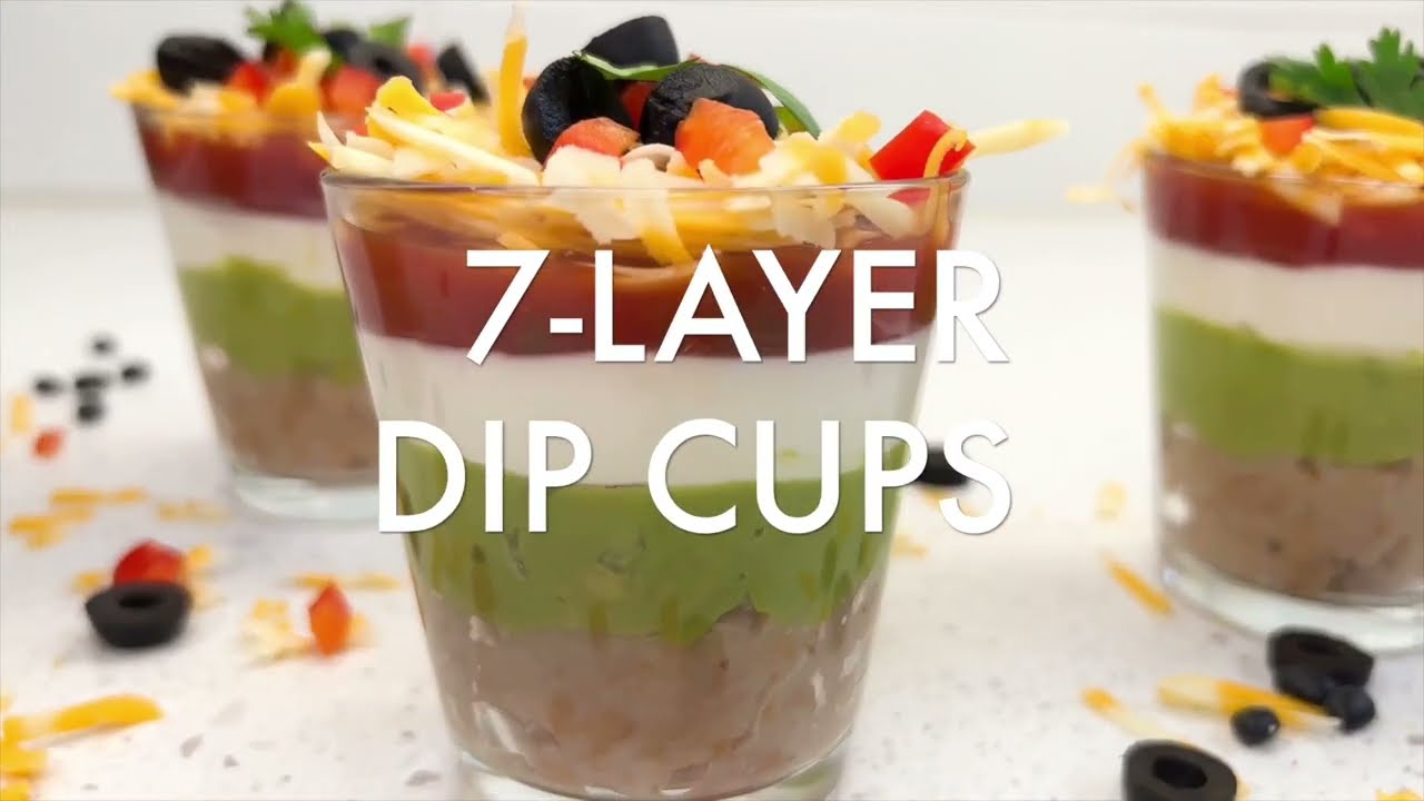 Individual 7 Layer Dip Cups - Easy Party Appetizer
