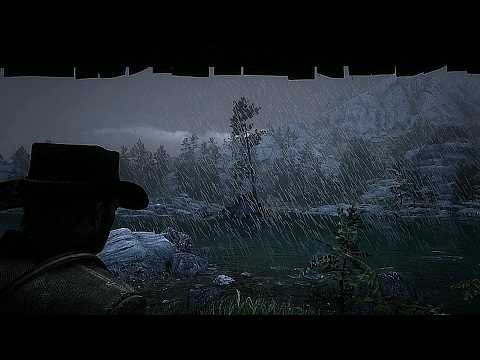 Sleeping In A Warm Cozy Cabin With Heavy Rain And Thunder | RDR2 ASMR