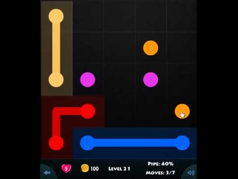 flow game facebook - beginners pack level 21 Connect the dots