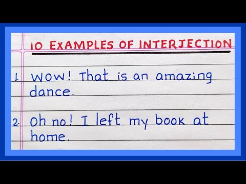 Examples of Interjections | 10 Examples of Interjection sentences | in English