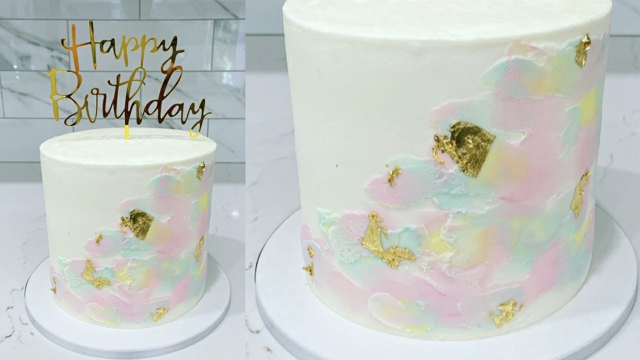 Cake decorating tutorials | BUTTERCREAM WATERCOLOUR CAKE | Sugarella Sweets