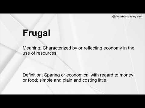 Frugal Meaning