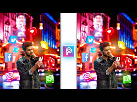 Flying Social Media Icon Photo Editing | Latest Instagram Viral Photo Editing | SaifiBoyYT